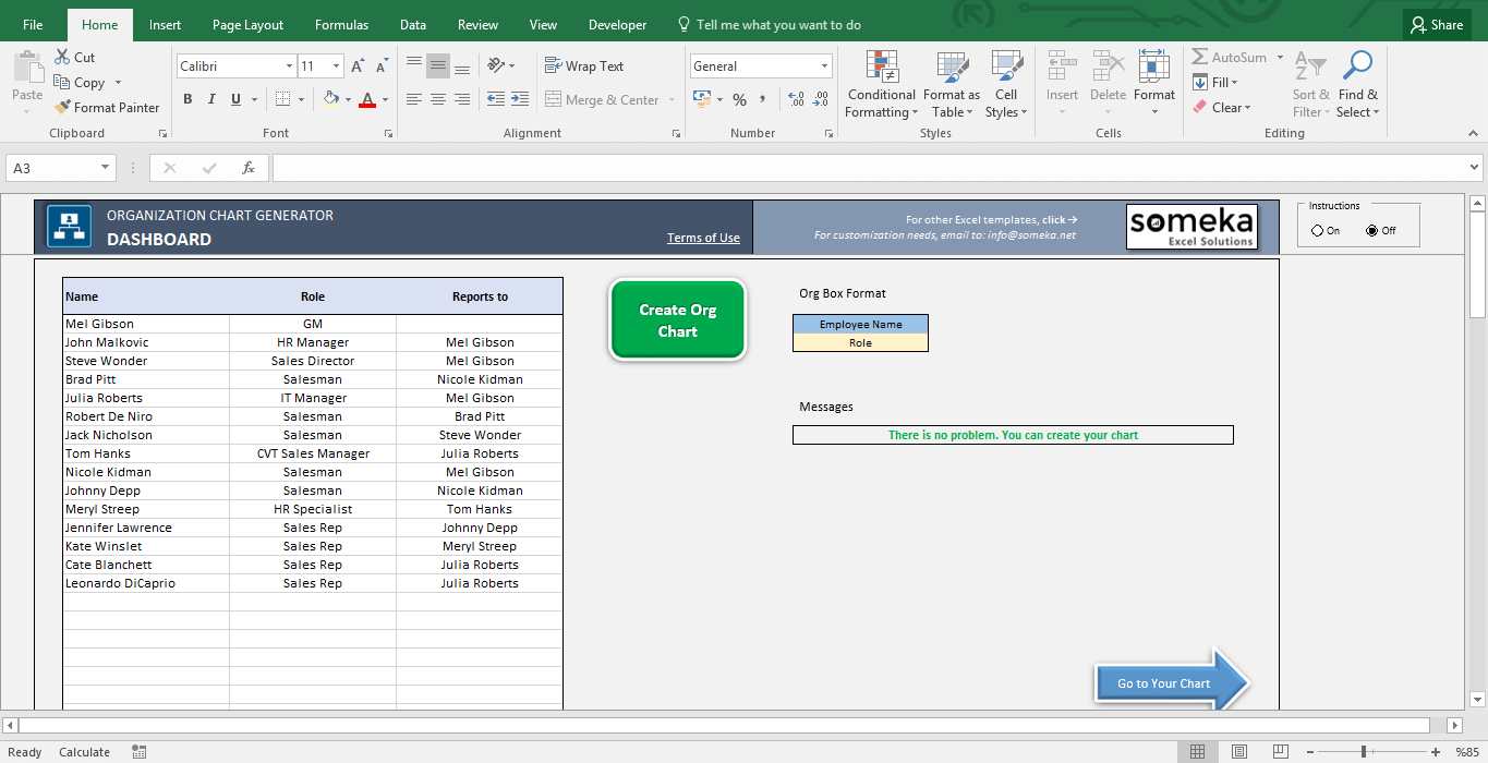 Create Org Chart In Excel Ponasa