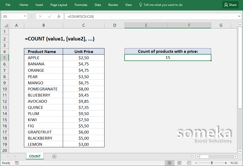 How To Use Excel COUNT Function Formula Details And Video Examples
