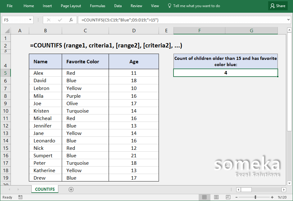 How to use Excel COUNTIFS function - Formula Details and Video Examples How to use Excel COUNTIFS function - Formula Details and Video Examples