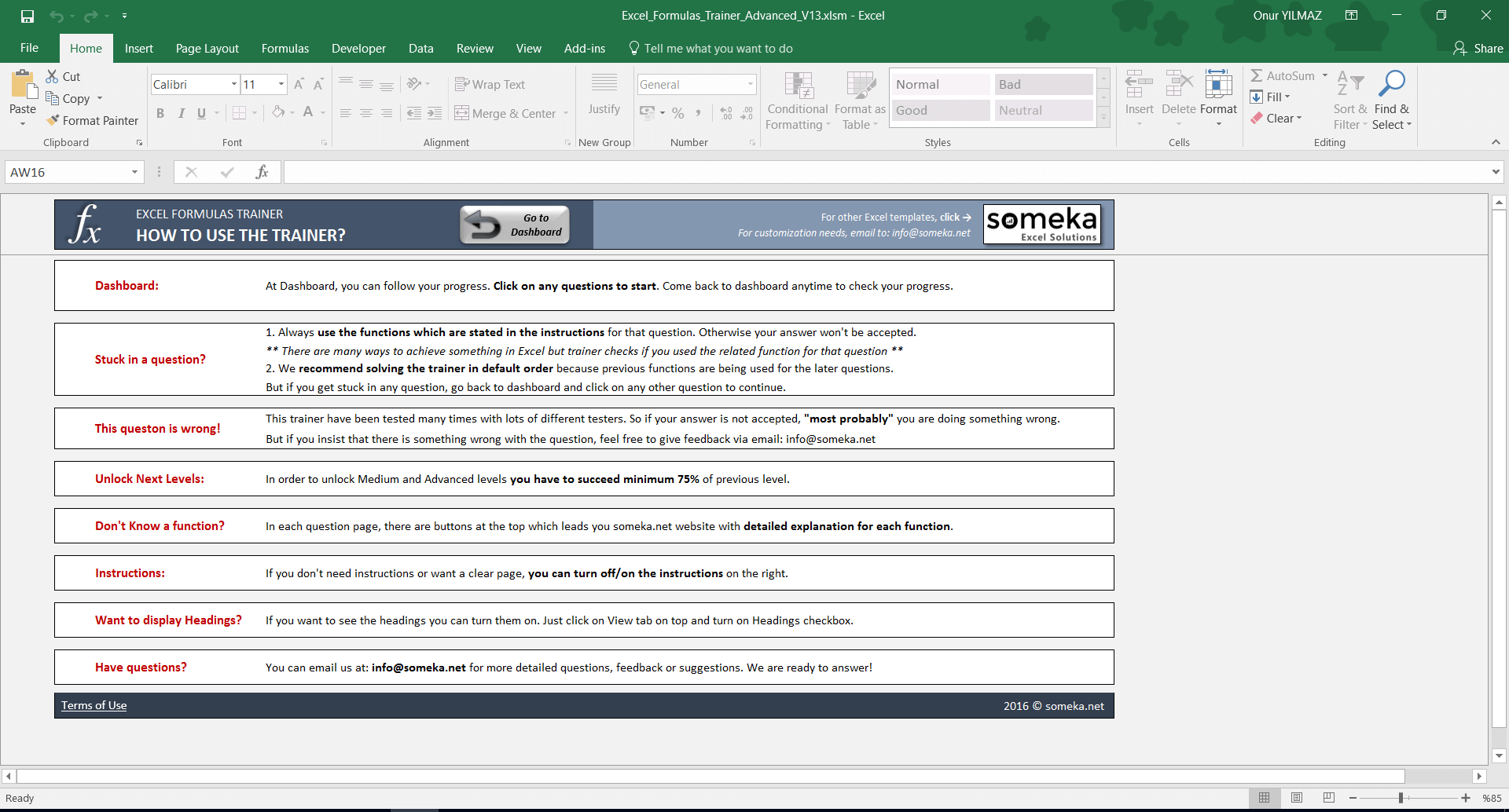 Excel Formulas Trainer - Advanced | Practice Workbook - Learn by doing! Excel Formulas Trainer - Advanced | Practice Workbook - Learn by doing!