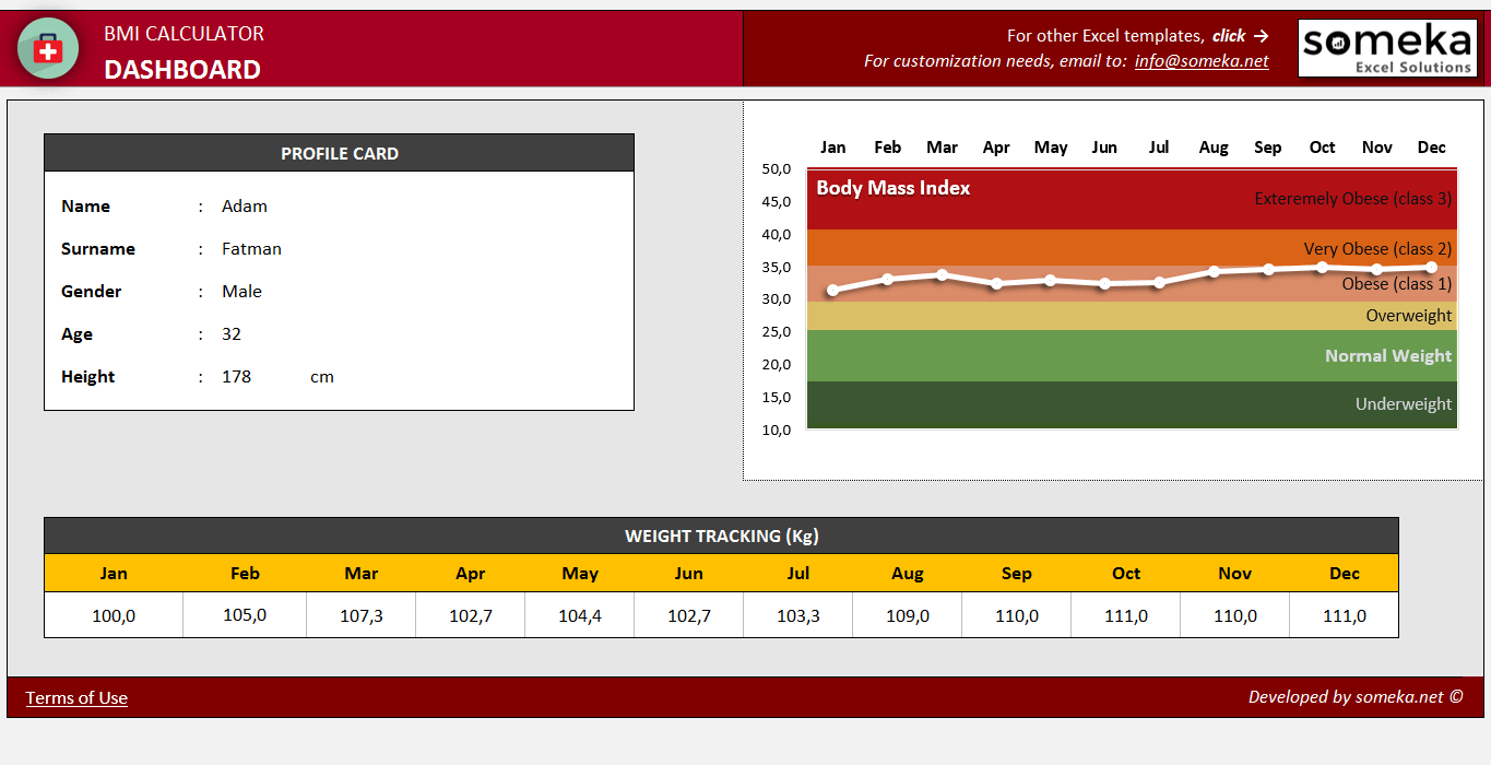 BMI Calculator Excel Template Calculate Body Mass Index In Excel