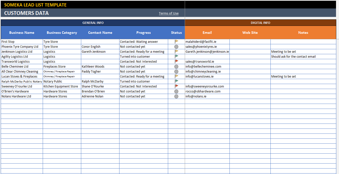 Lead Tracking Excel Template Customer Follow Up Sheet Lead Tracking Excel Template Customer Follow Up Sheet