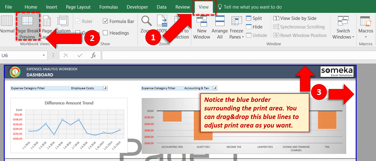 How Can I Change Print Area In Excel Template Someka FAQ Center
