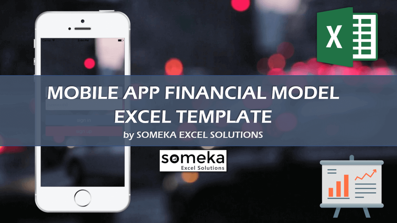 Mobile App Financial Model Excel Template | Financial Projections