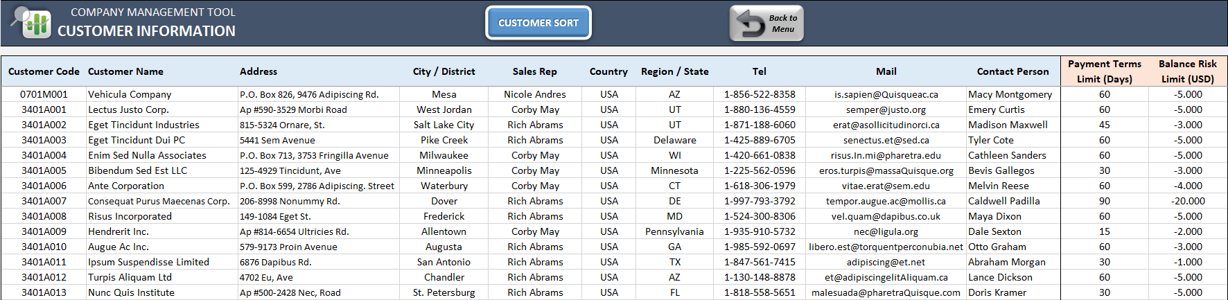 ERP Excel Template | Free Download ERP System in Excel Spreadsheet