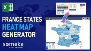France Heat Map Generator | Map of France Provinces in Excel