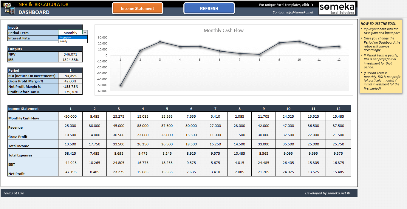 NPV Calculator Template - Free NPV & IRR Calculator Excel Template NPV Calculator Template - Free NPV & IRR Calculator Excel Template