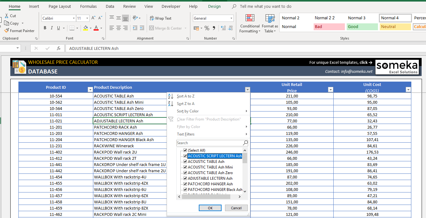 Wholesale Price Calculator Excel Template Wholesale Pricing Sheet