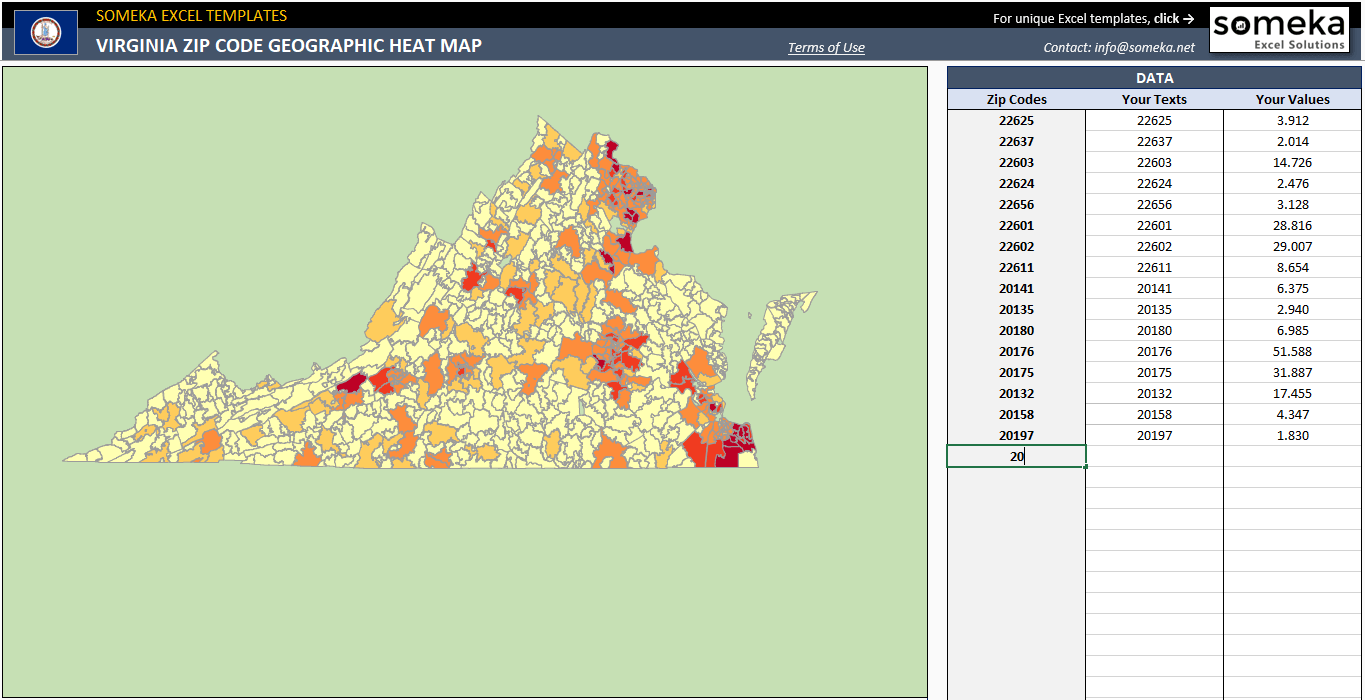 US Zip Code Heat Map Generators Zip Code Analysis For States Of US 