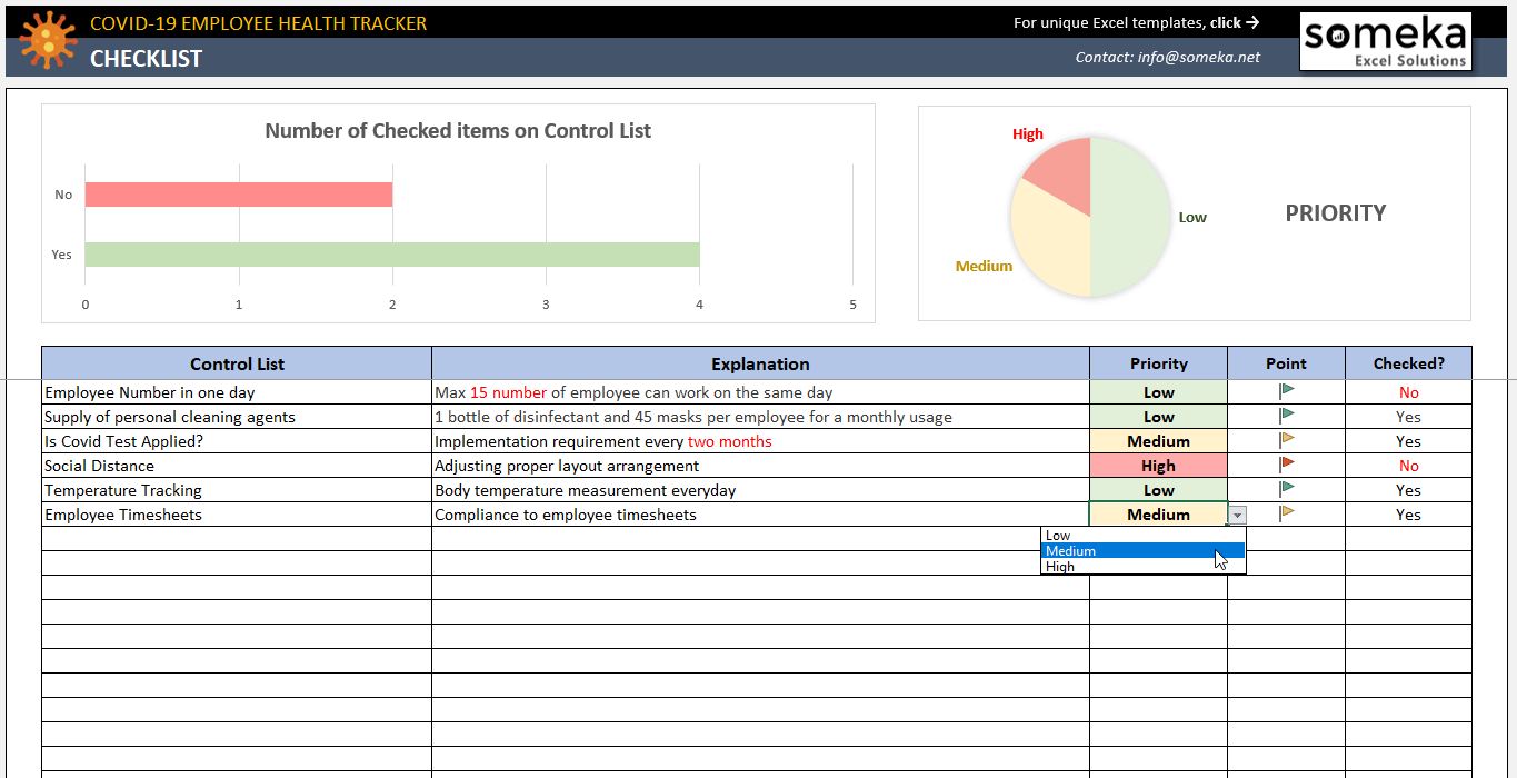 Excel COVID Tracking Spreadsheet Quarantine Tracker