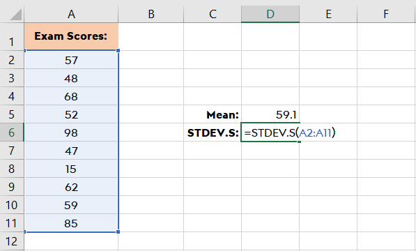 How To Calculate Standard Deviation In Excel Excel Tutorial