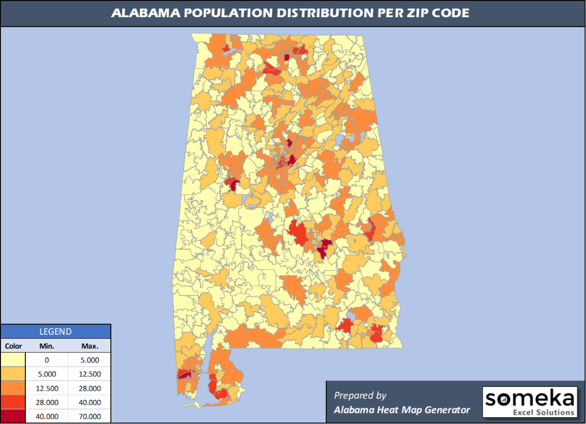 Alabama Zip Code Map And Population List In Excel Alabama Zip Code Map And Population List In Excel