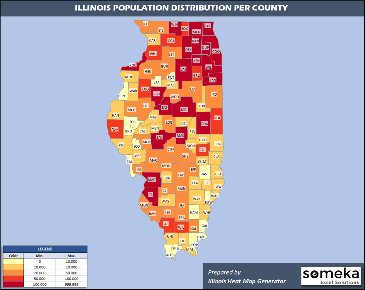 Illinois County Map In Excel Counties List And Population Map Images Illinois County Map In Excel Counties List And Population Map Images