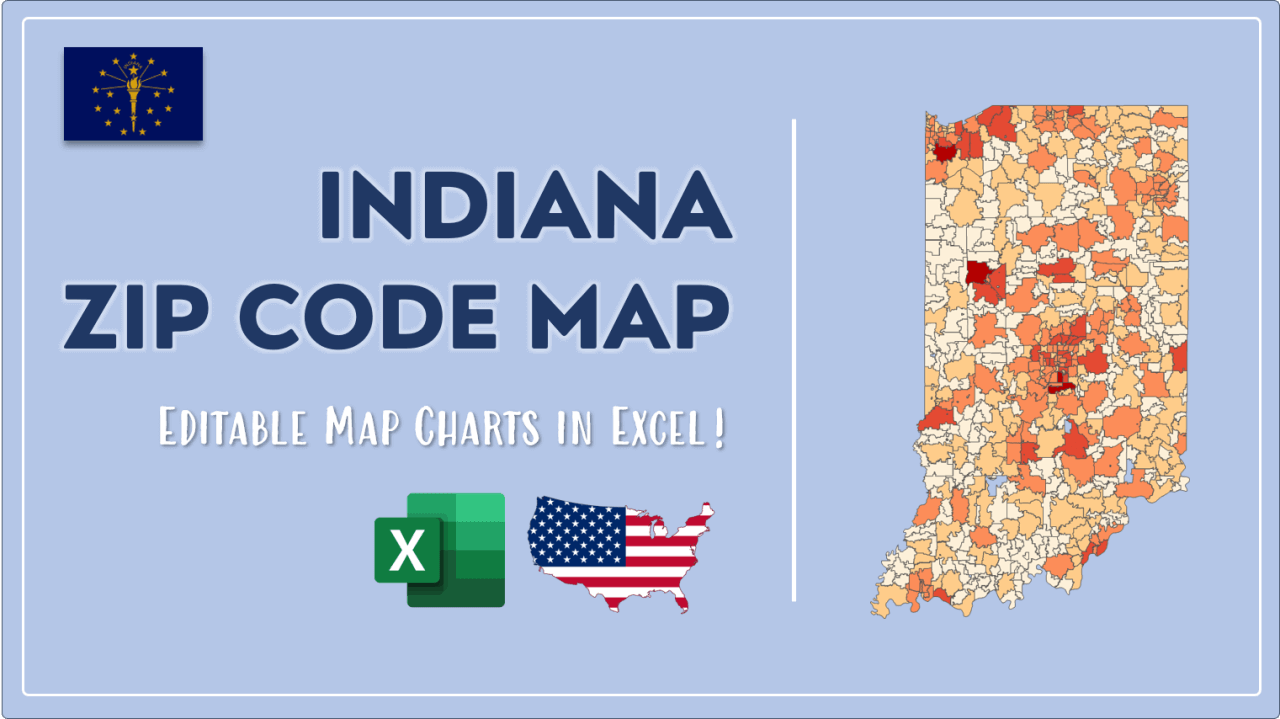 Indiana Zip Code Map And Population List In Excel Indiana Zip Code Map And Population List In Excel