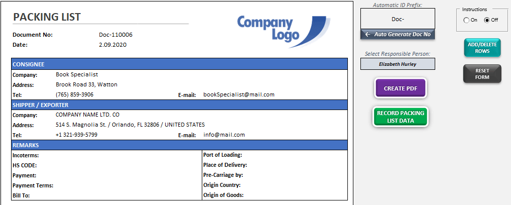 Excel Packing Slip Generator And Tracker Ubicaciondepersonas cdmx gob mx