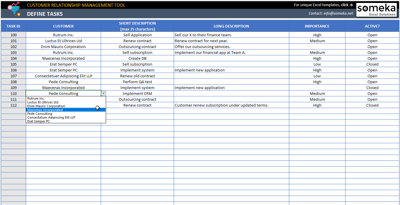 Crm Excel Spreadsheet Template Eloquens My XXX Hot Girl