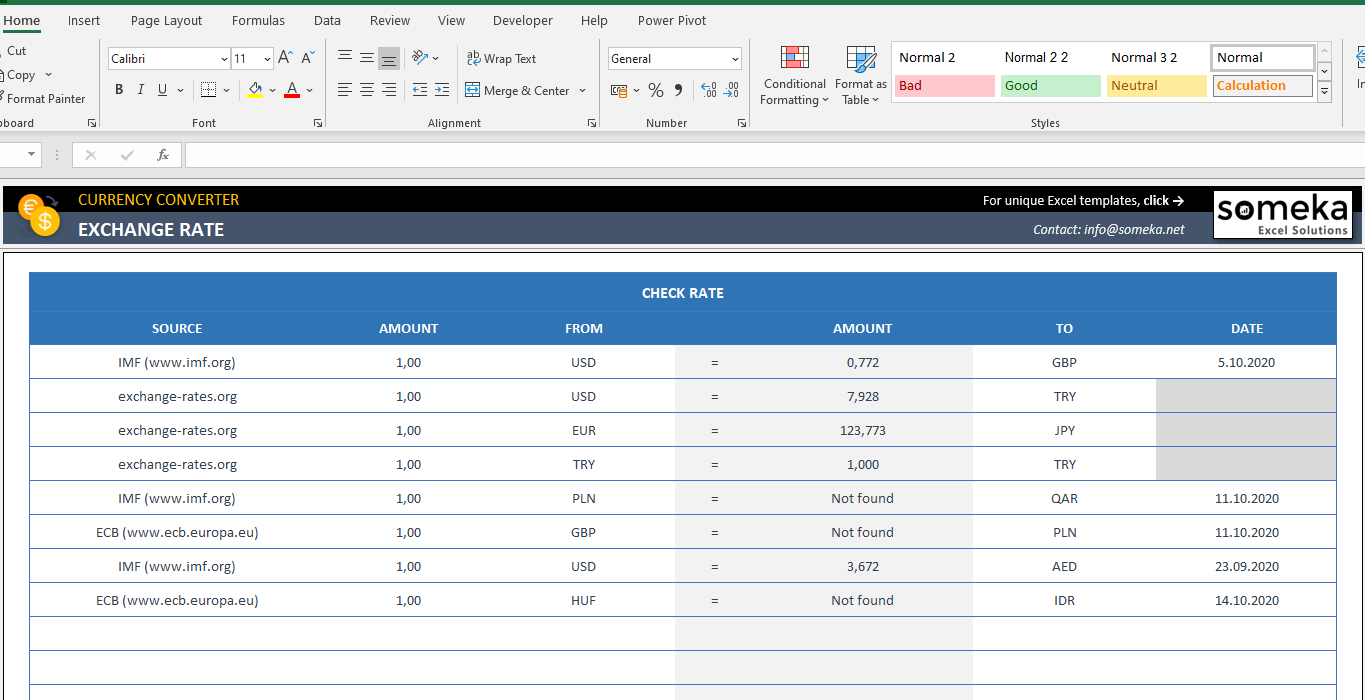Currency Converter Excel Template Historical Exchange Rates currency-converter-excel-template-historical-exchange-rates