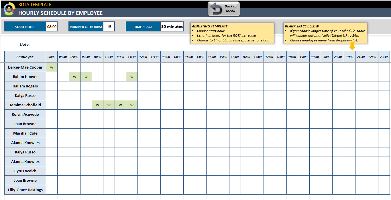 Monthly Staff Rota Template Lioideal