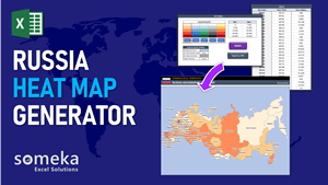 Russia Heat Map Generator | Editable Russia Map in Excel & Powerpoint