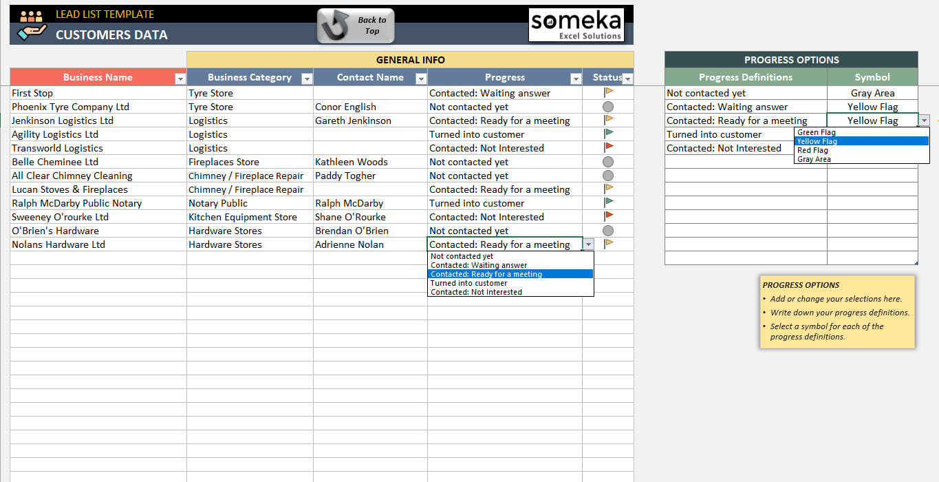 Lead And Follow Up Tracker Excel Template