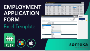 Job Application Form Template in Excel