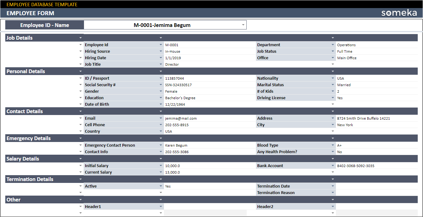 Google Sheets Employee Database Template Vrogue co