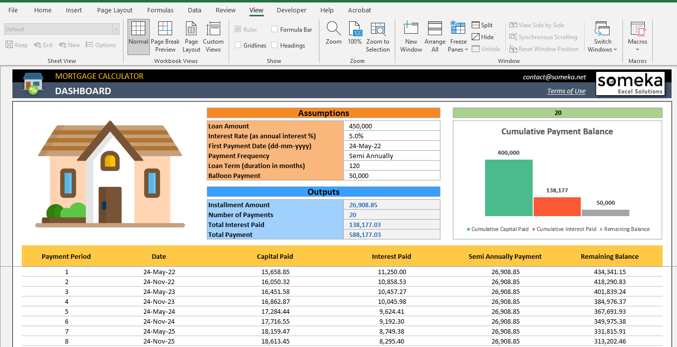 Mortgage Calculator Excel Template Adjustable Rate Mortgage