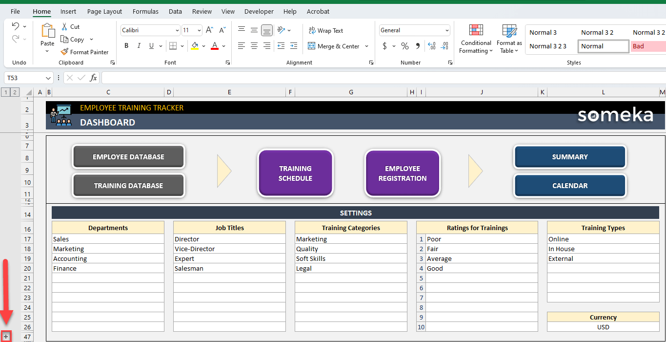 Free Training Database Template Printable Templates