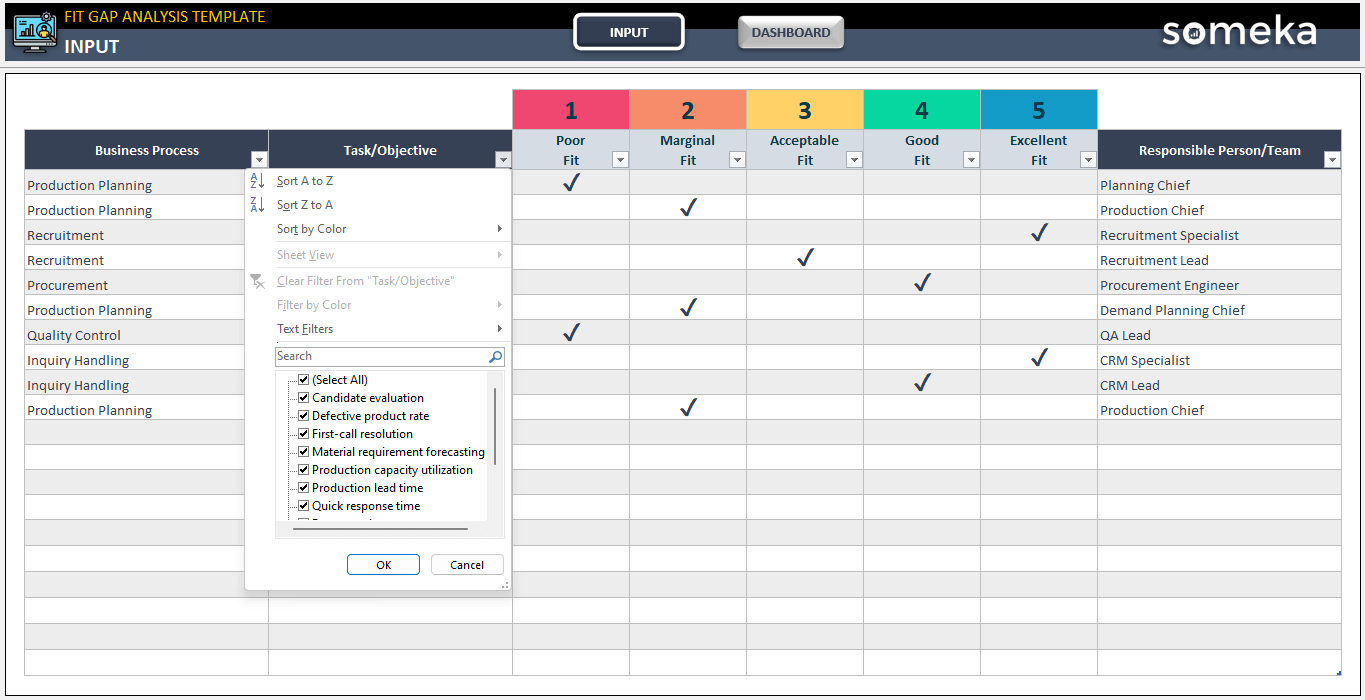Fit Gap Analysis Template Instant DOWNLOAD Fit Gap Analysis Template Instant DOWNLOAD