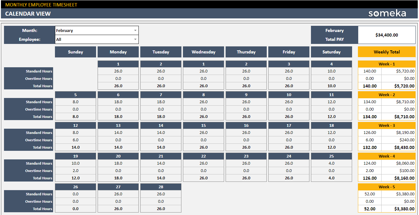 Google Sheets Timesheet Template Printable Timesheets
