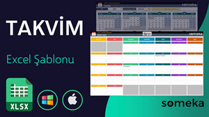 Excel Takvim Şablonu | Aylık ve Yıllık Planlayıcı