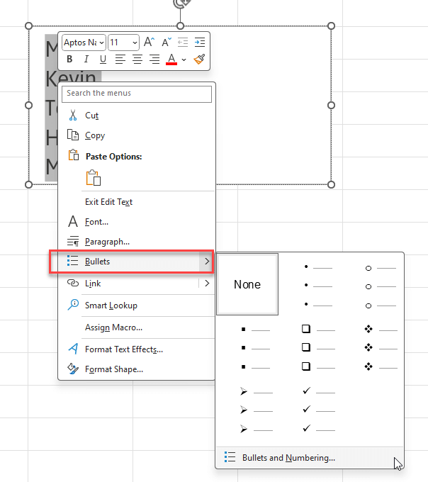How To Add Bullet Points In Excel 5 Easy Ways